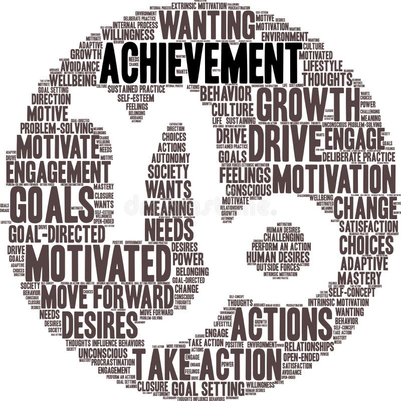 Achievement Word Cloud stock vector. Illustration of engagement - 211014723