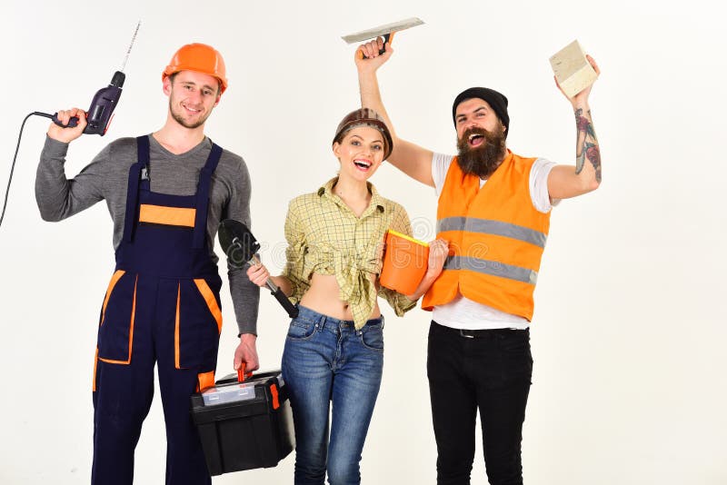 Achieving Best Results. Construction Workers Team. Constructing ...