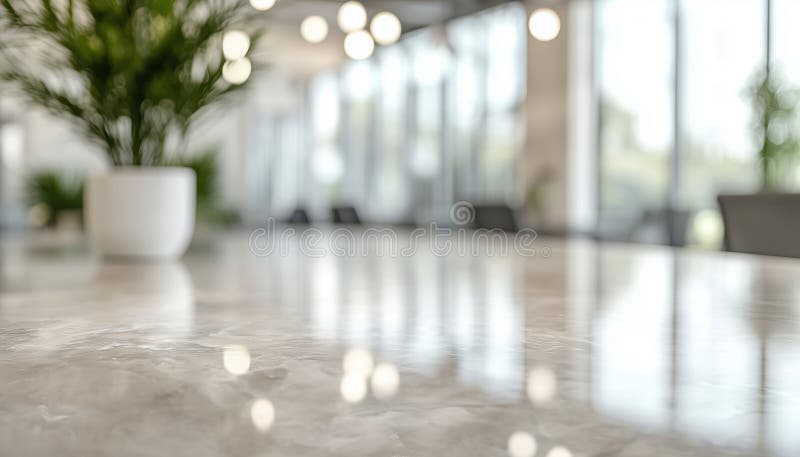 Achieving a Bokeh Effect in an Office Interior with a Marble Stone Tabletop for Stunning Product ...