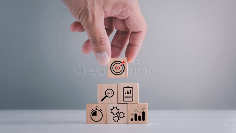Achieving Business Goals through Strategic Planning, Analysis, and Execution. Stock Illustration ...