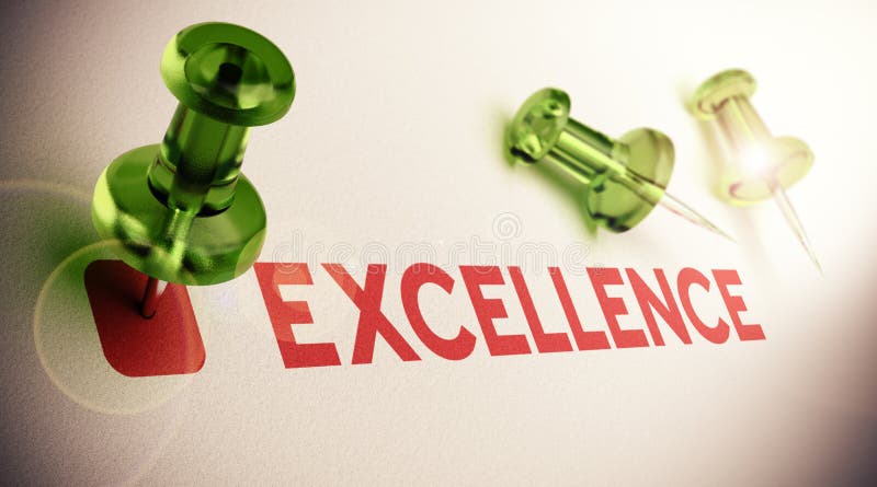 Achieving Excellence stock illustration. Illustration of value - 40609796