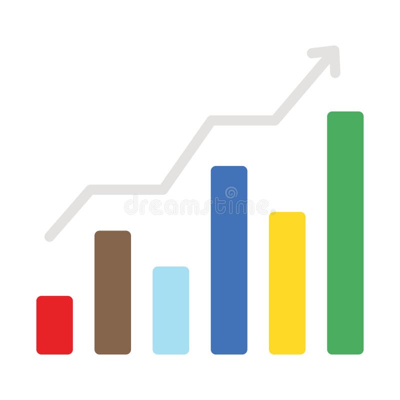 Achieving Goals, Bar Graph Vector Icon Which Can Easily Modify Stock ...