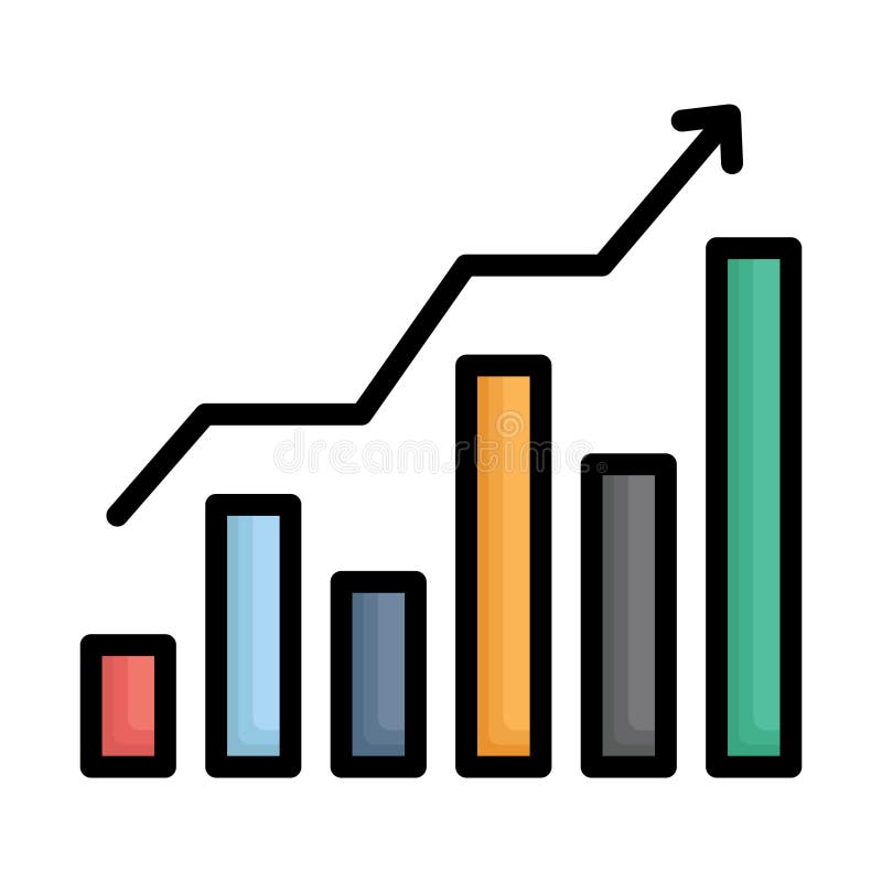 Achieving Goals, Bar Graph Vector Icon Which Can Easily Modify Stock ...