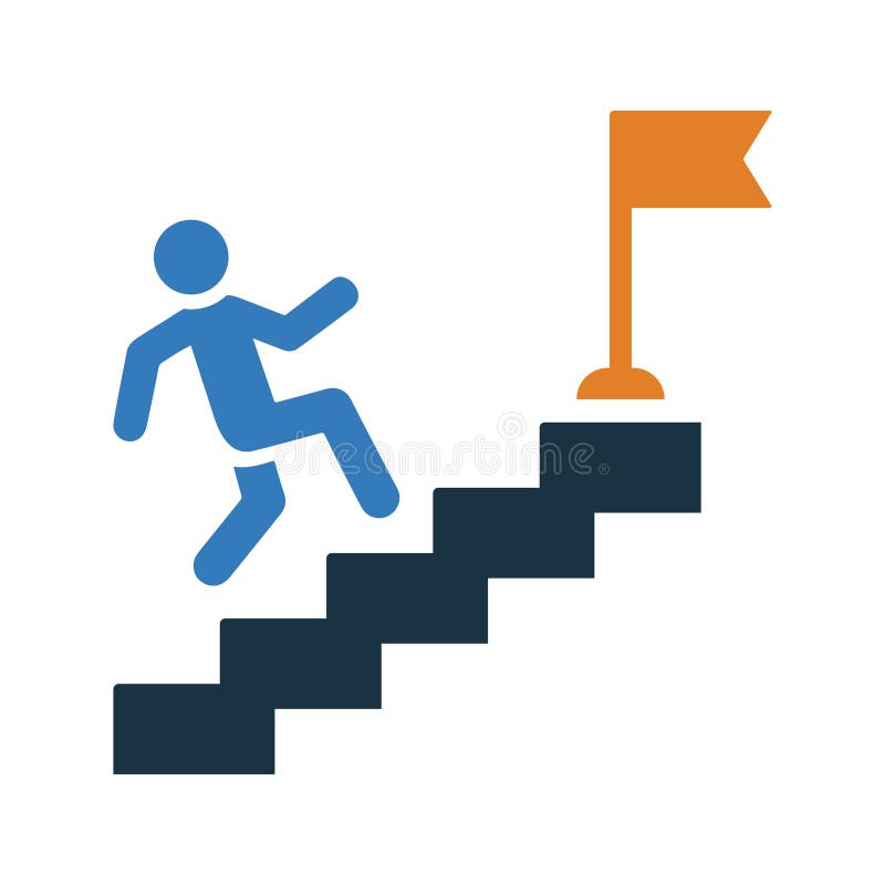 Achieving Goals Icon stock illustration. Illustration of achieving ...