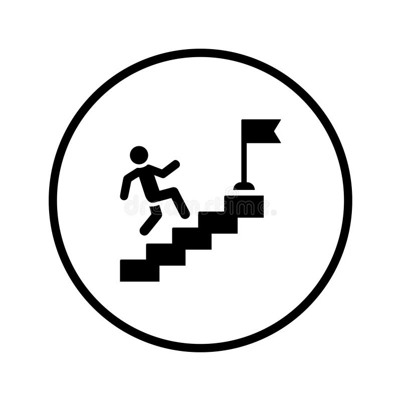 Achieving Goals Icon stock illustration. Illustration of achieving ...