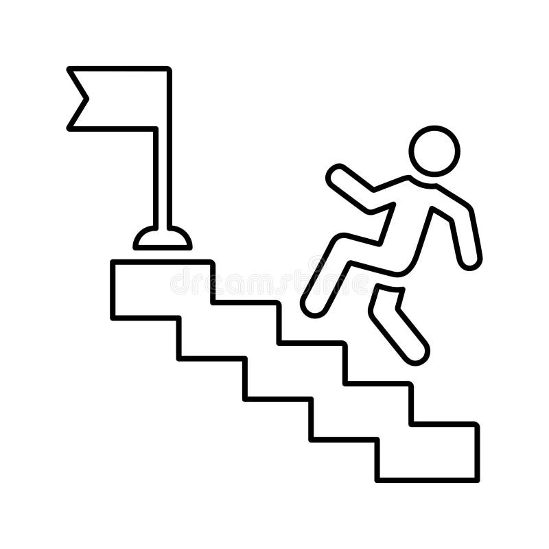 Achieving Goals Icon stock illustration. Illustration of achieving ...