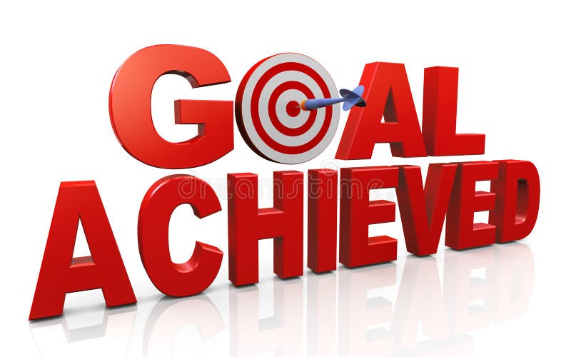 Achieving Goals and Targets Stock Illustration - Illustration of ...