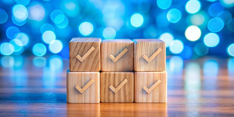 Achieving Goals a Visual Representation of Progress with Wooden Blocks ...