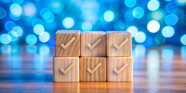 Achieving Goals a Visual Representation of Progress with Wooden Blocks ...