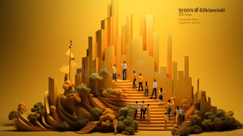 Businessman Analyzing Company Growing Up Statistics: Success in ...