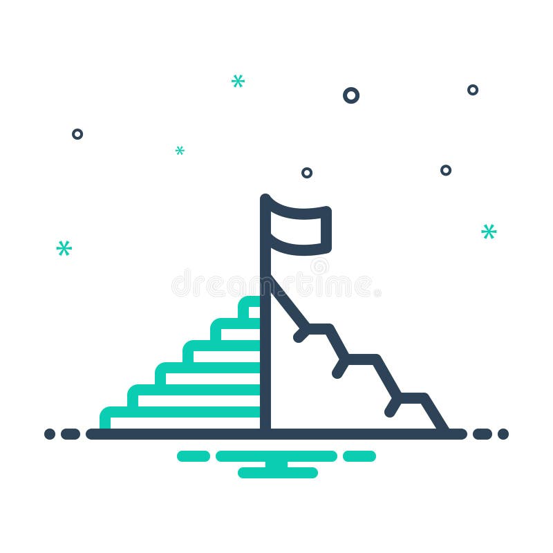 Mix Icon for Achieving, Accomplish and Obtain Stock Vector ...