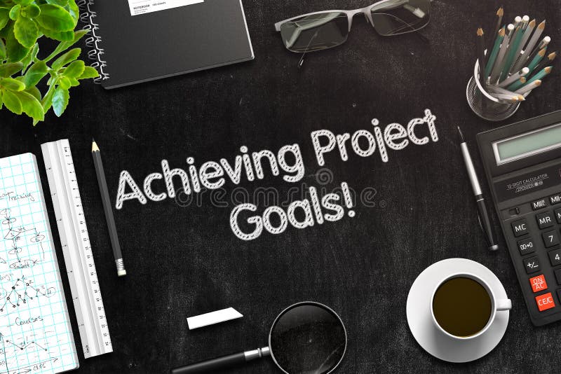 Achieving Project Goals Concept. 3D Render. Stock Image - Image of ...