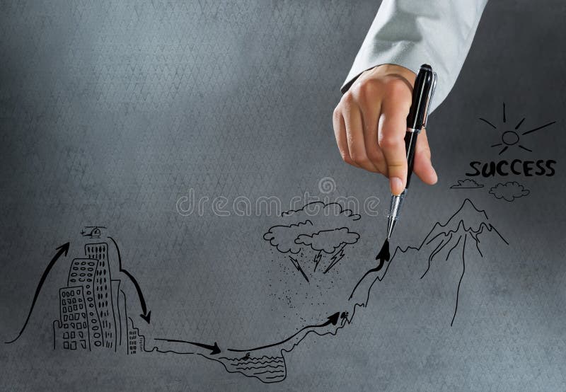 Achieving success stock image. Image of chart, improvement - 44299527