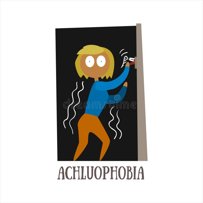Achluophobia-Vektor-Illustration Vektor Abbildung - Illustration von ...