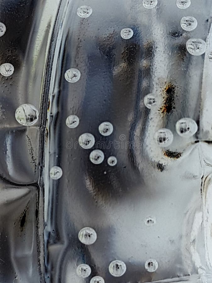 Achromatic Monochrome Bubbles on a Transparent Wall Stock Photo - Image ...