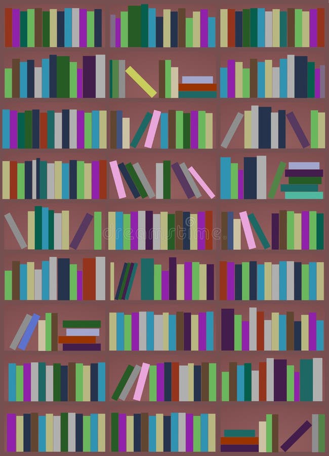 Achtergrond met boeken vector illustratie. Illustration of planken ...