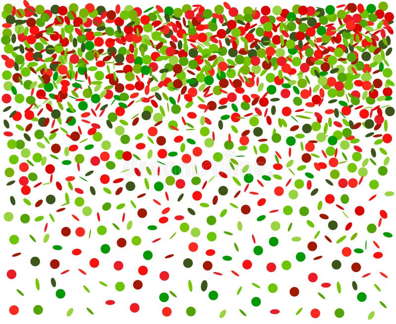 Achtergrond Met Confettien in Rood En Groen Vector Illustratie ...