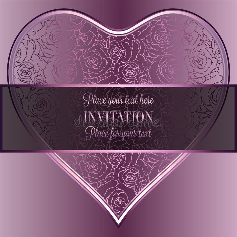 Achtergrond Met Kader En Hart Vector Illustratie - Illustration of ...