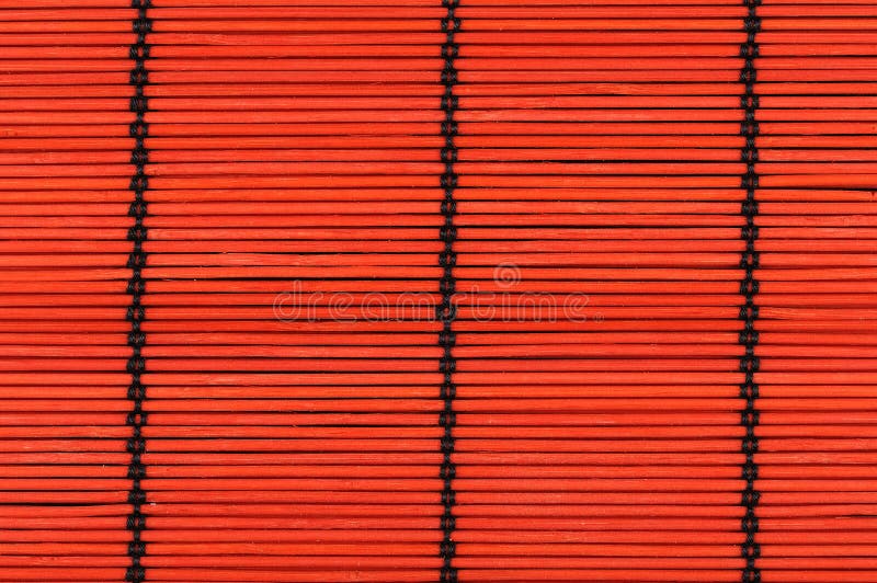 Achtergrond Van De Rode Doek Van De Bamboelijst Stock Afbeelding ...