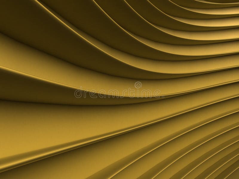 Achtergrond Van Gele Abstracte Golven Render Stock Illustratie ...