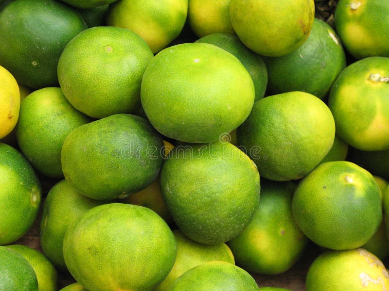 Achtergrond Van Groene Mandarijnen Stock Foto - Image of vrucht, zomer ...