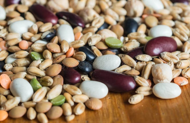 Achtergrond Van Mengsels Van Verschillende Korrels Stock Foto - Image ...