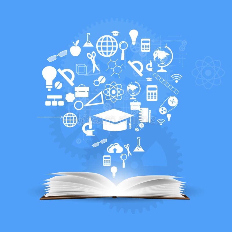 Achtergrondinformatie Van Boeken Stock Illustratie - Illustration of pictogram, kennis: 65485095