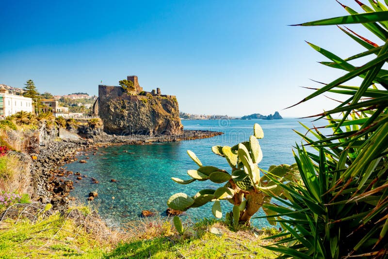 Aci Castle Near Catania, Italy Stock Image - Image of castello, island ...
