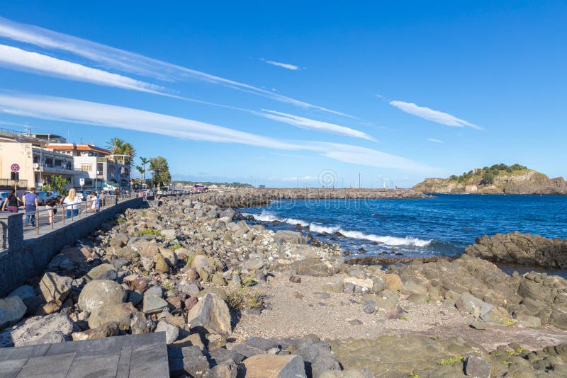 Aci Trezza, Sicily, Italy editorial image. Image of sunny - 102515655