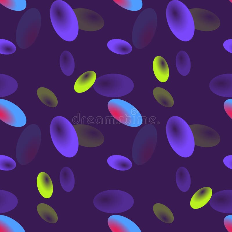 Acid Ellipses Seamless Pattern Stock Vector - Illustration of effect ...