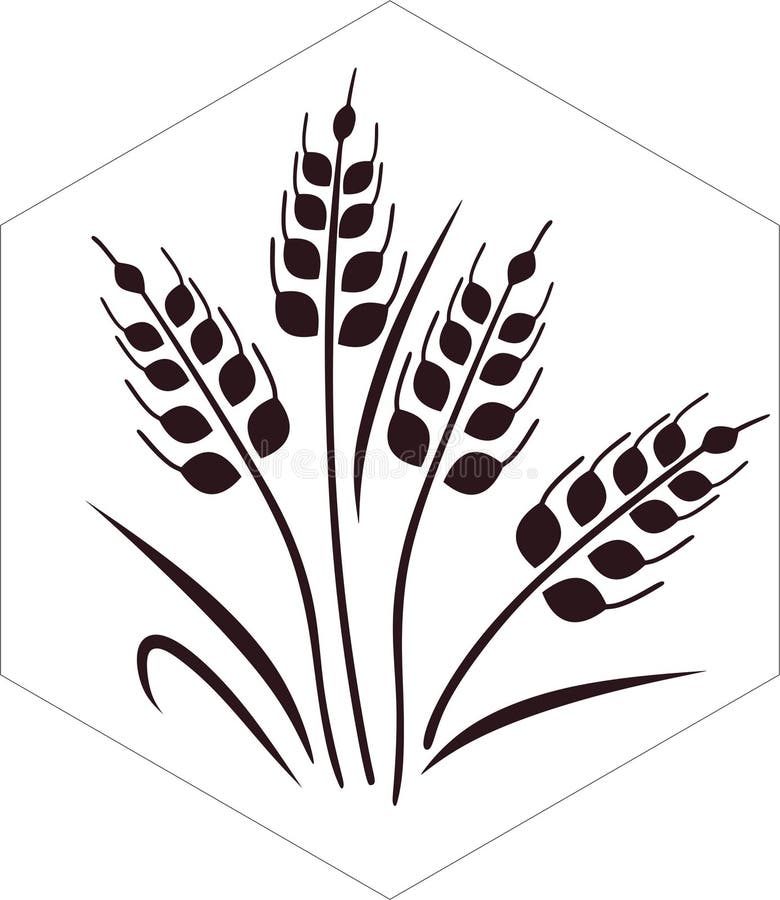 Wheat Stencil Design Pattern Stock Vector - Illustration of acid ...