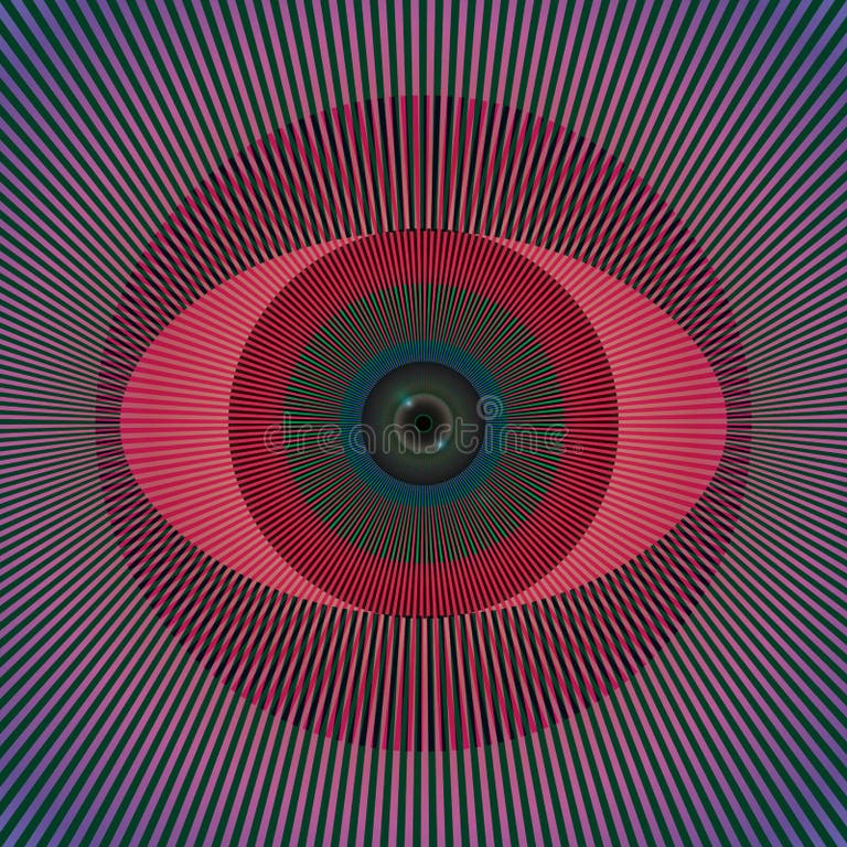 Acid eye stock vector. Illustration of pink, design, traditional - 58057813