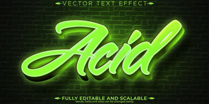 Acid Graffiti Text Effect, Editable Spray and Urban Font Style Stock ...