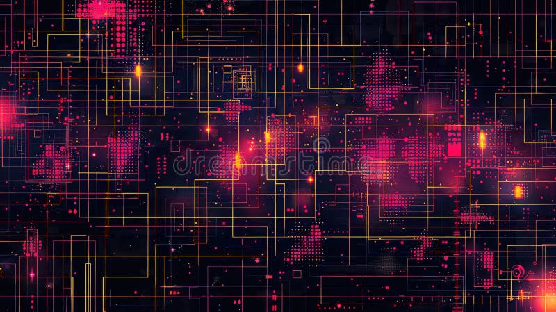 Acid Grid Psychedelic Geometry Pattern Stock Image - Image of tech ...