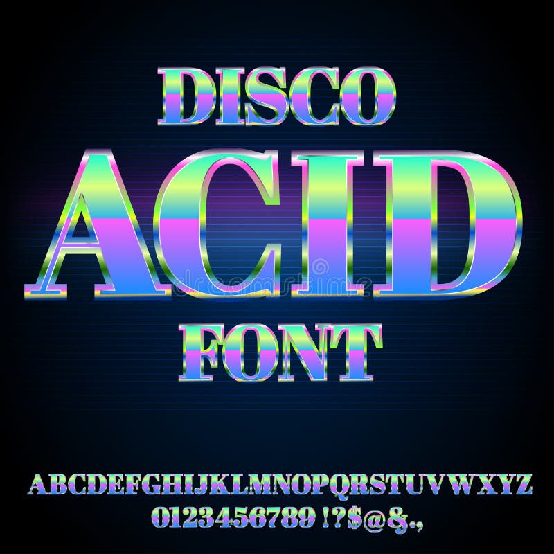 Acid House Font stock vector. Illustration of flyer - 173313173
