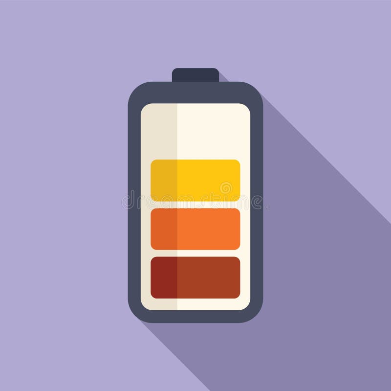 Acid Indicator Battery Icon Flat Vector. Cell Power Stock Vector - Illustration of acid, battery ...