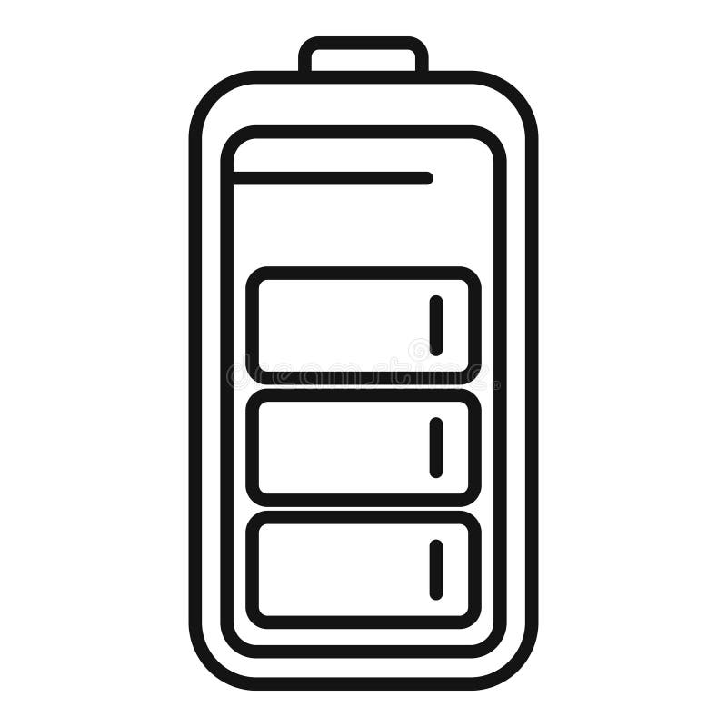 Acid Indicator Battery Icon Outline Vector. Cell Power Stock Vector ...