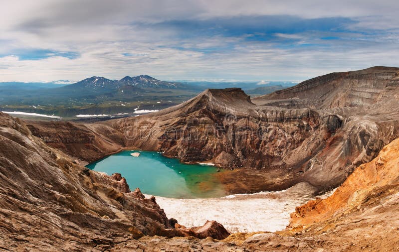 Acid Lake in Volcanic Crater Stock Photo - Image of nature, climb: 3366826