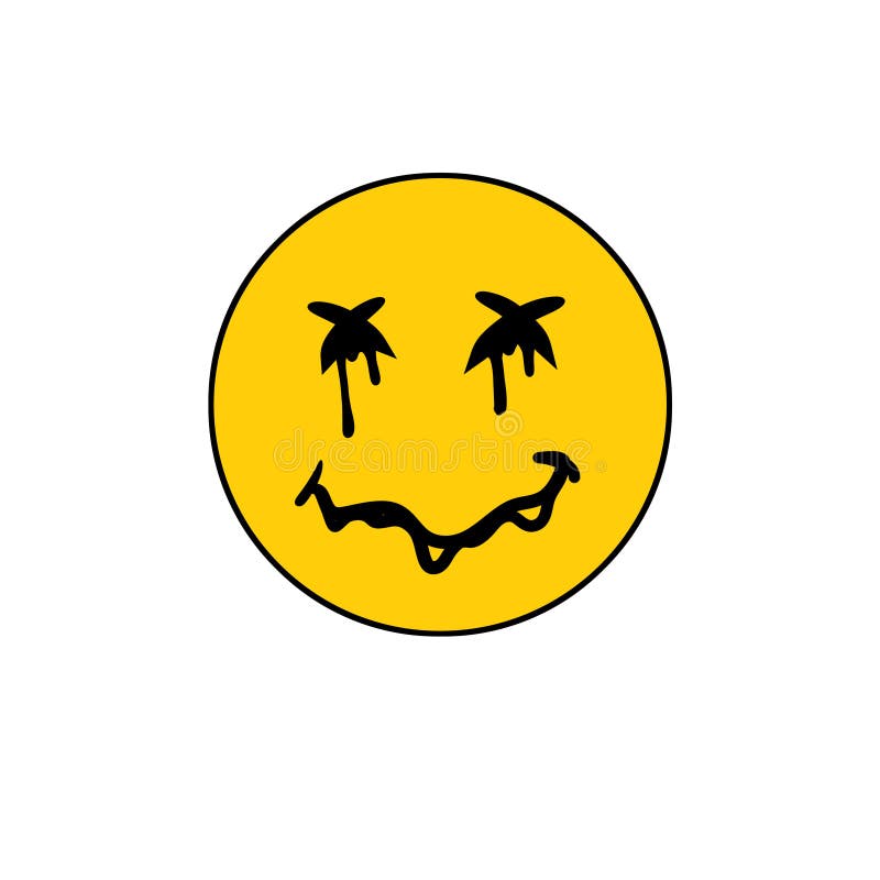 Acid Smile Face. Psychedelic Symbol of Rave Stock Vector - Illustration ...