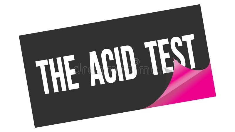 The ACID TEST Text on Black Pink Sticker Stamp Stock Illustration ...