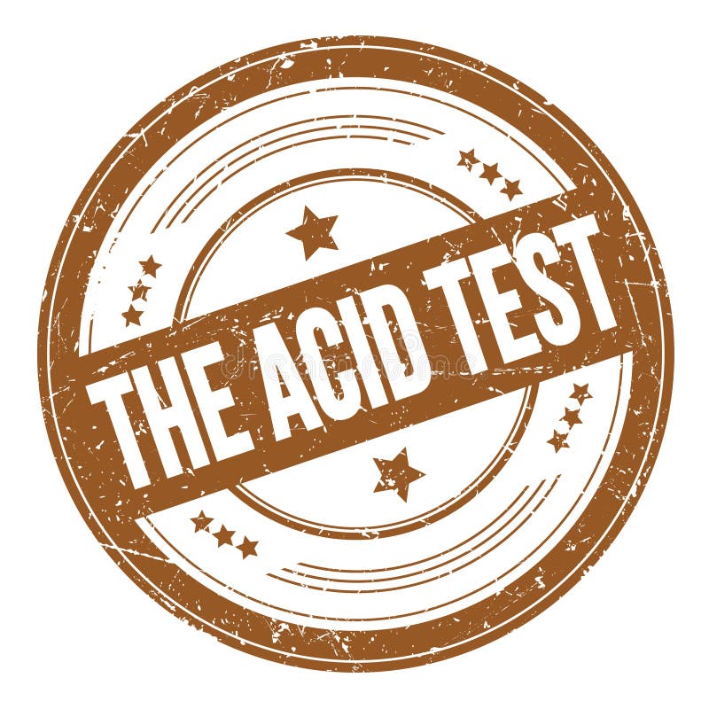 ACID TEST Text on Red Round Grungy Stamp Stock Illustration ...