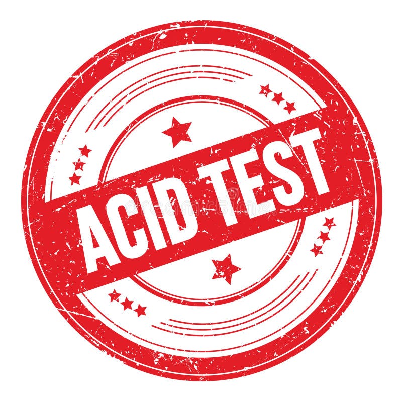 ACID TEST Text on Red Round Grungy Stamp Stock Illustration ...