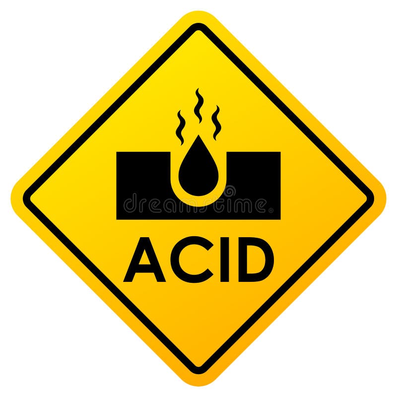 Acid warning sign stock vector. Illustration of computer - 256017034
