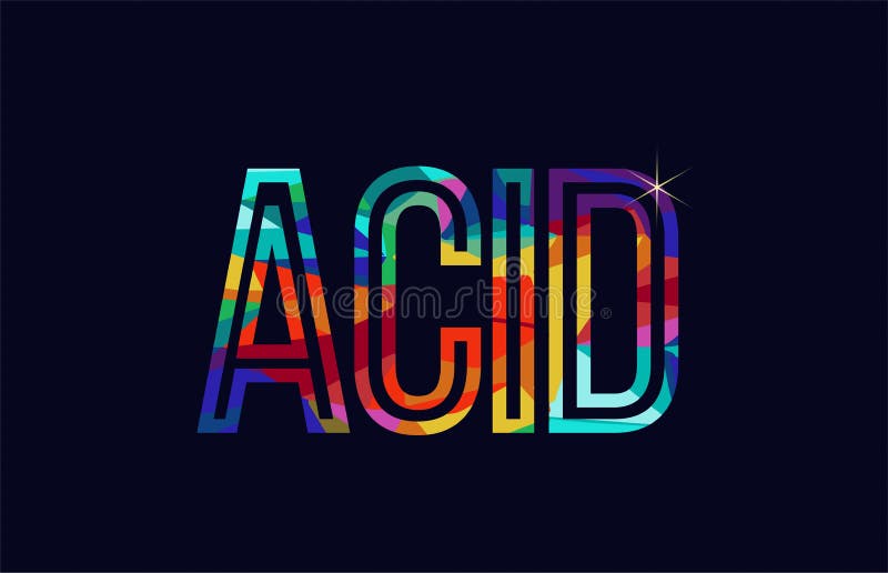 Acid Colors Vector Flower, Illustration For T-shirt Design Stock Vector ...