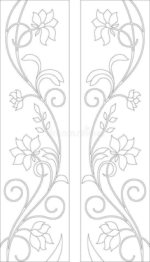 Floral Design Borders Lines Art Vector Stock Vector - Illustration of ...