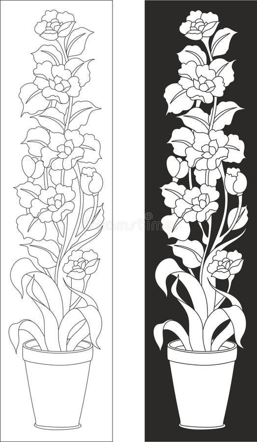 Sandblasting Flower Pot Vector Art Stock Vector - Illustration of files ...