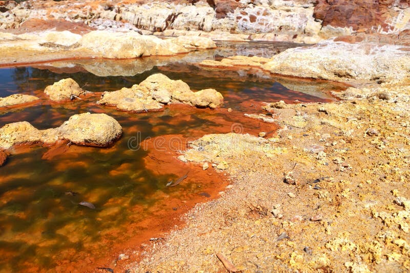 Acidic Rio Tinto in Andalucia Stock Photo - Image of river, spanish ...