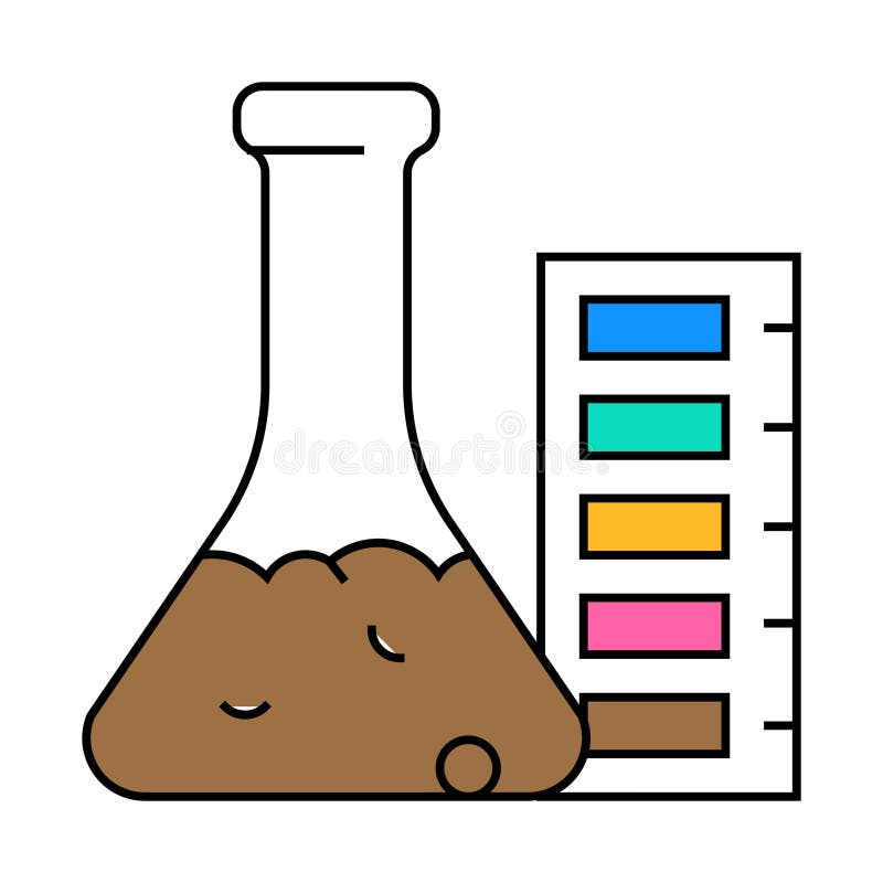 Acidity of Peat Icon Color Illustration Stock Illustration ...