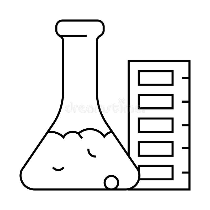 Acidity of Peat Line Icon Vector Illustration Stock Illustration ...