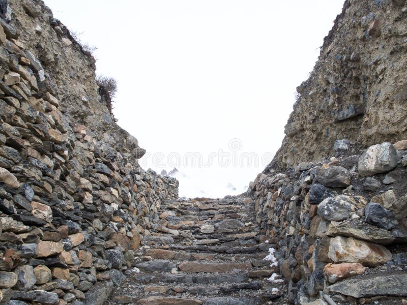 Acient Rock Steps for Town Entry Stock Photo - Image of landscape ...